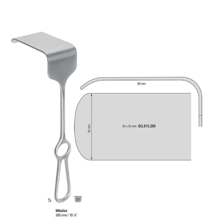 Retractor Mikulicz 90x50mm, 260mm - Falcon Medical