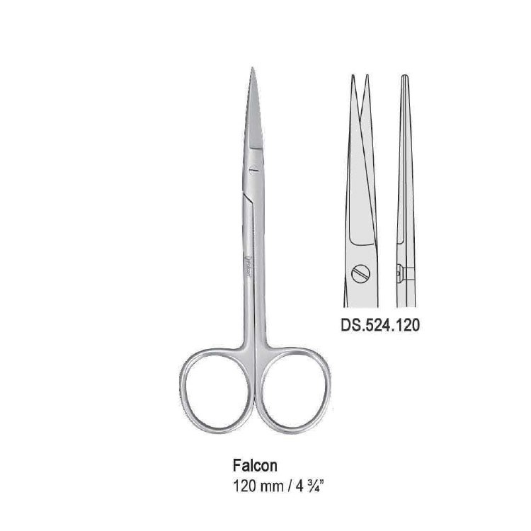 Scissors Falcon straight 120mm - Falcon Medical
