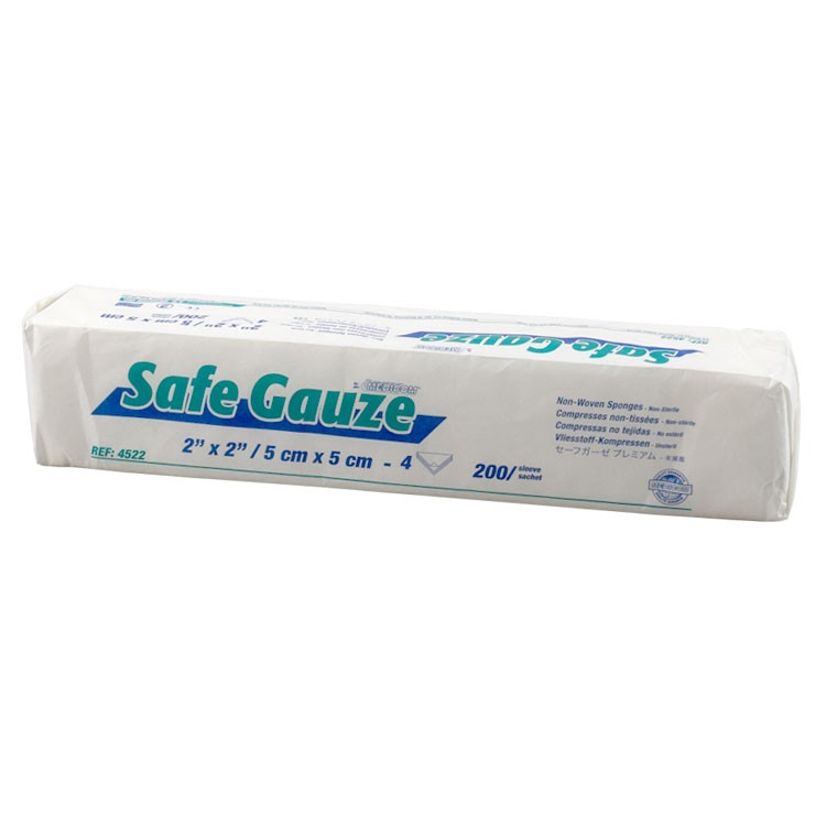 SafeGauze Non-Woven sponges 4-ply 50x50mm (Pack of 200 pieces) - Falcon ...