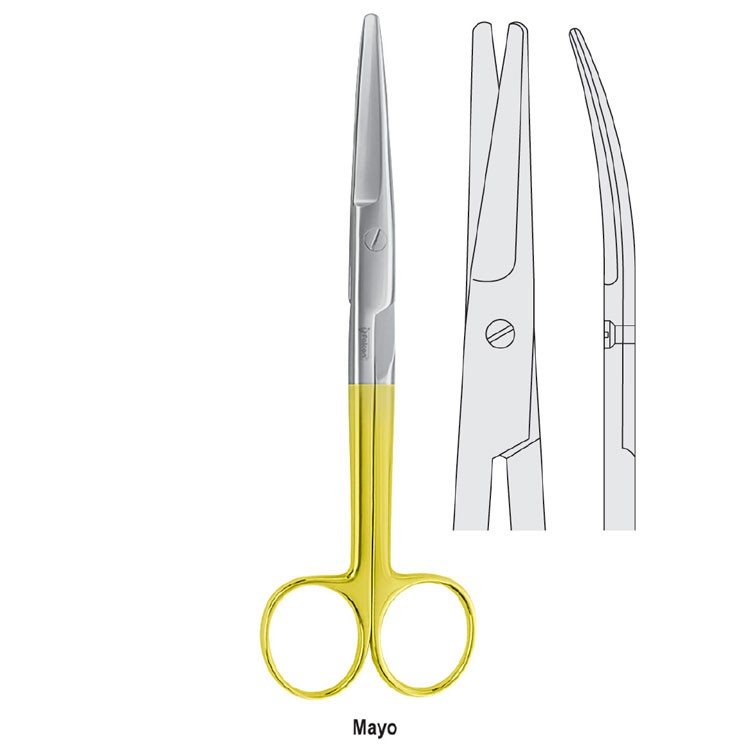 Falcon-Cut Nożyczki Mayo operacyjne dla leworęcznych zagięte 145mm ...