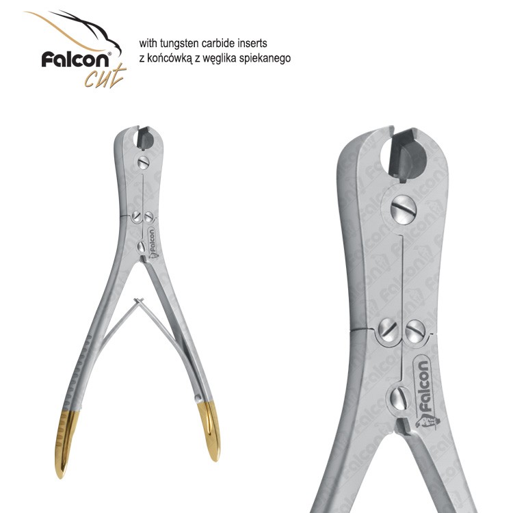 Falcon-Cut wire cutter Dual-Cut x-action 180mm TC - Falcon Medical