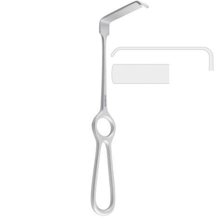 Retractor soft tissue Obwegeser flat downward 80x16mm, 220mm - Falcon ...