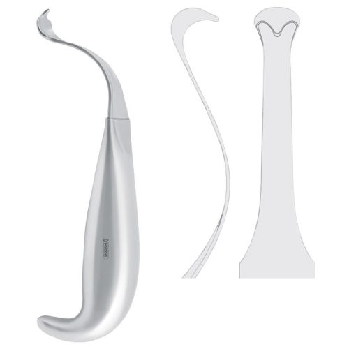 Retractor mandibular body Steinberg 10mm, 155mm - Falcon Medical
